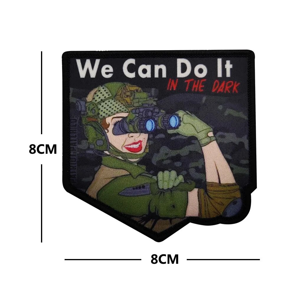 Заплата "We Can Do It In The Dark" 8х8см, цвет 20