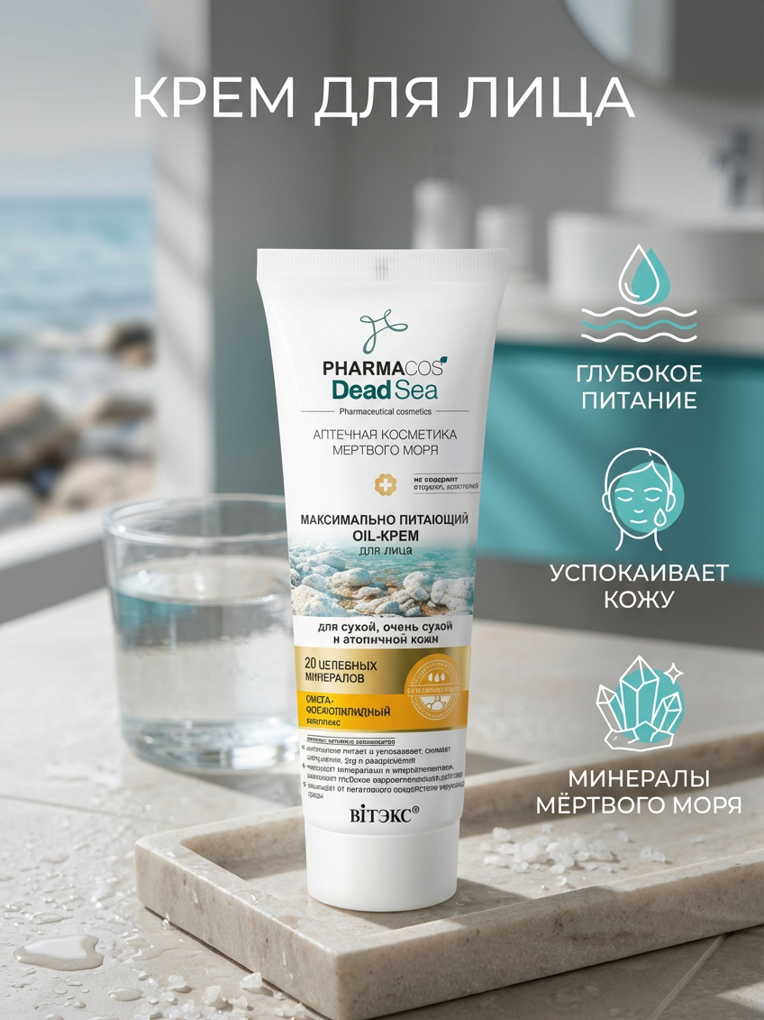 Максимально питающий oil-крем для лица для сухой, очень сухой и атопичной кожи 75 мл