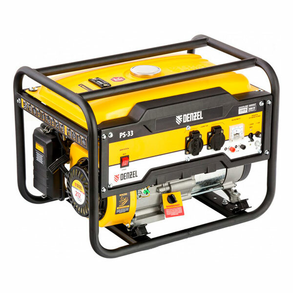 Генератор бензиновый Denzel PS-33 с ручным стартом, 7 л. с, 15 л 946834