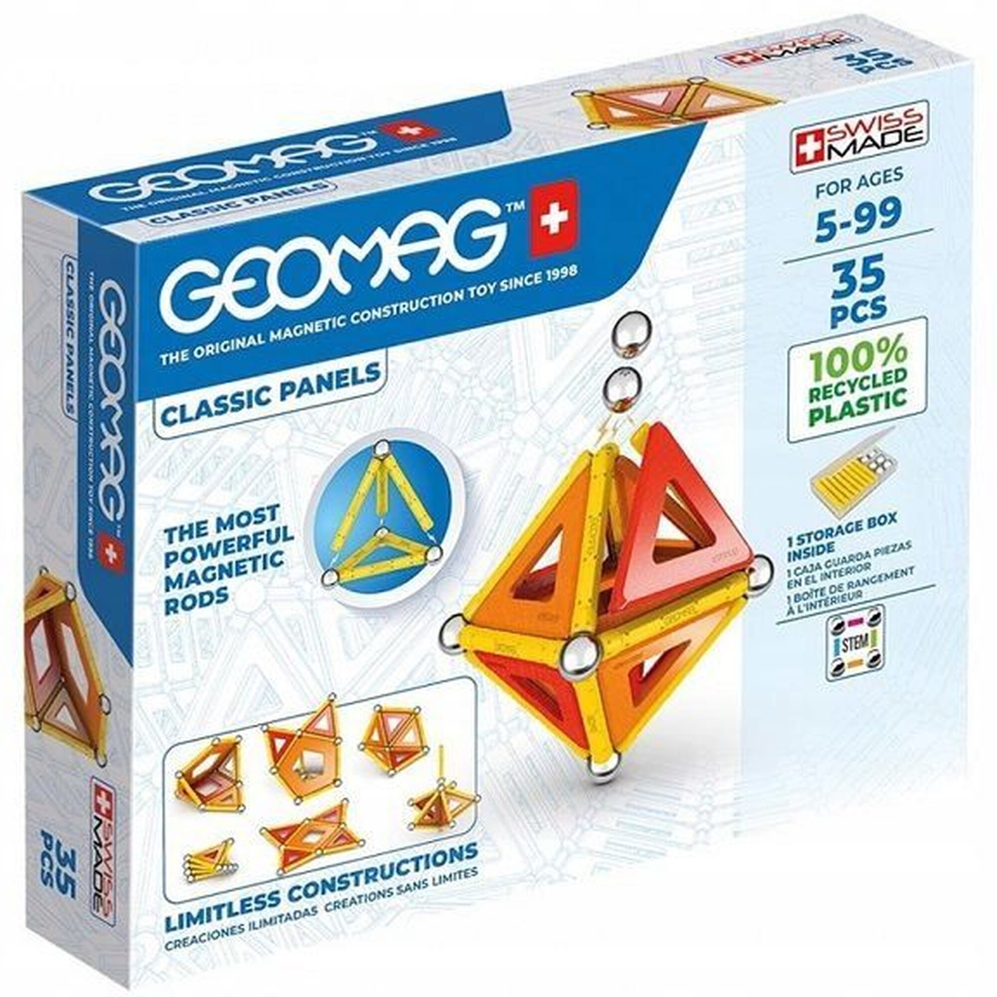 Магнитный конструктор Geomag - Набор магнитных блоков "Эко-панели", 35 эл - 0871772004707