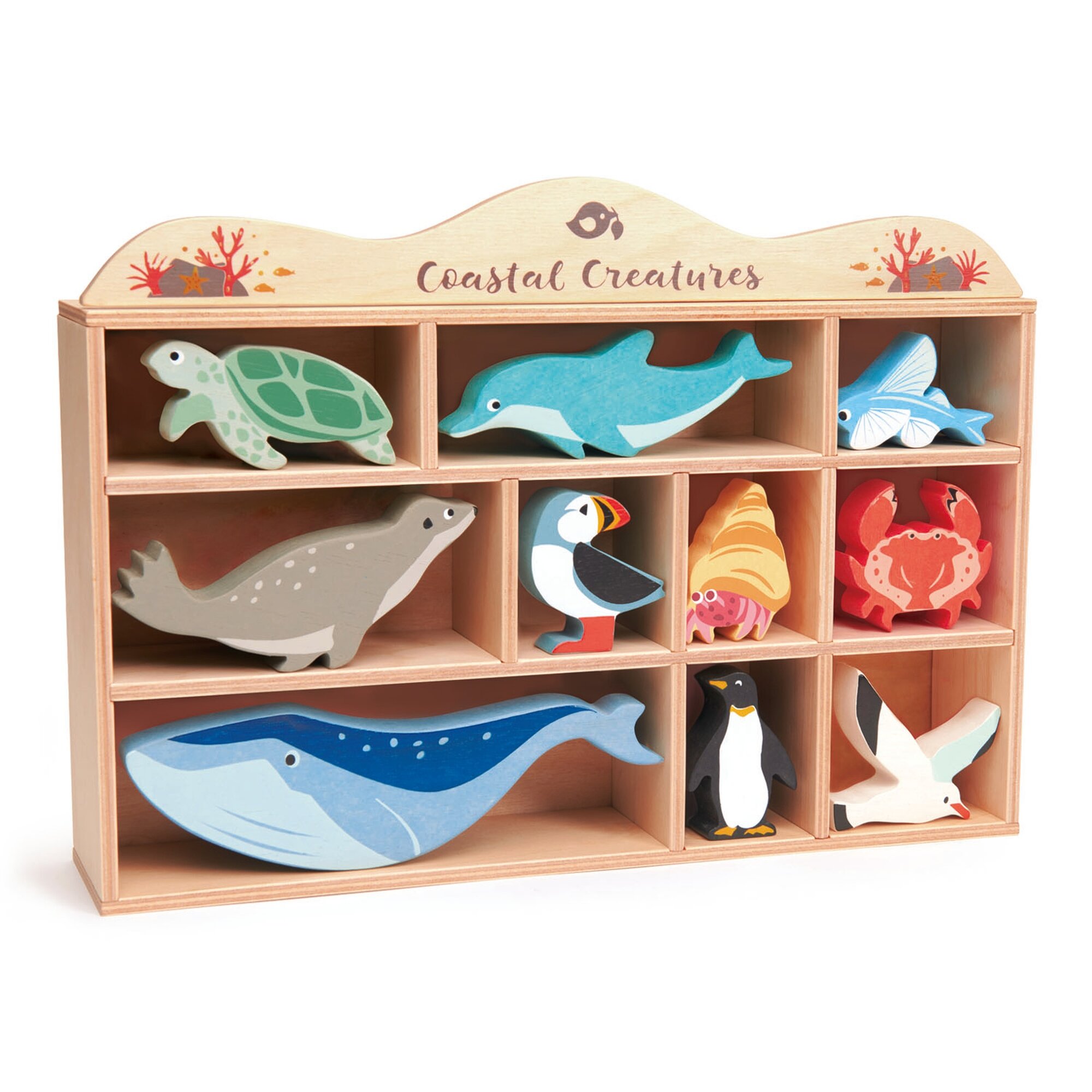 Деревянные игрушки Tender Leaf Toys - Набор фигурок морских обитателей, 10 эл. - 0191856084792