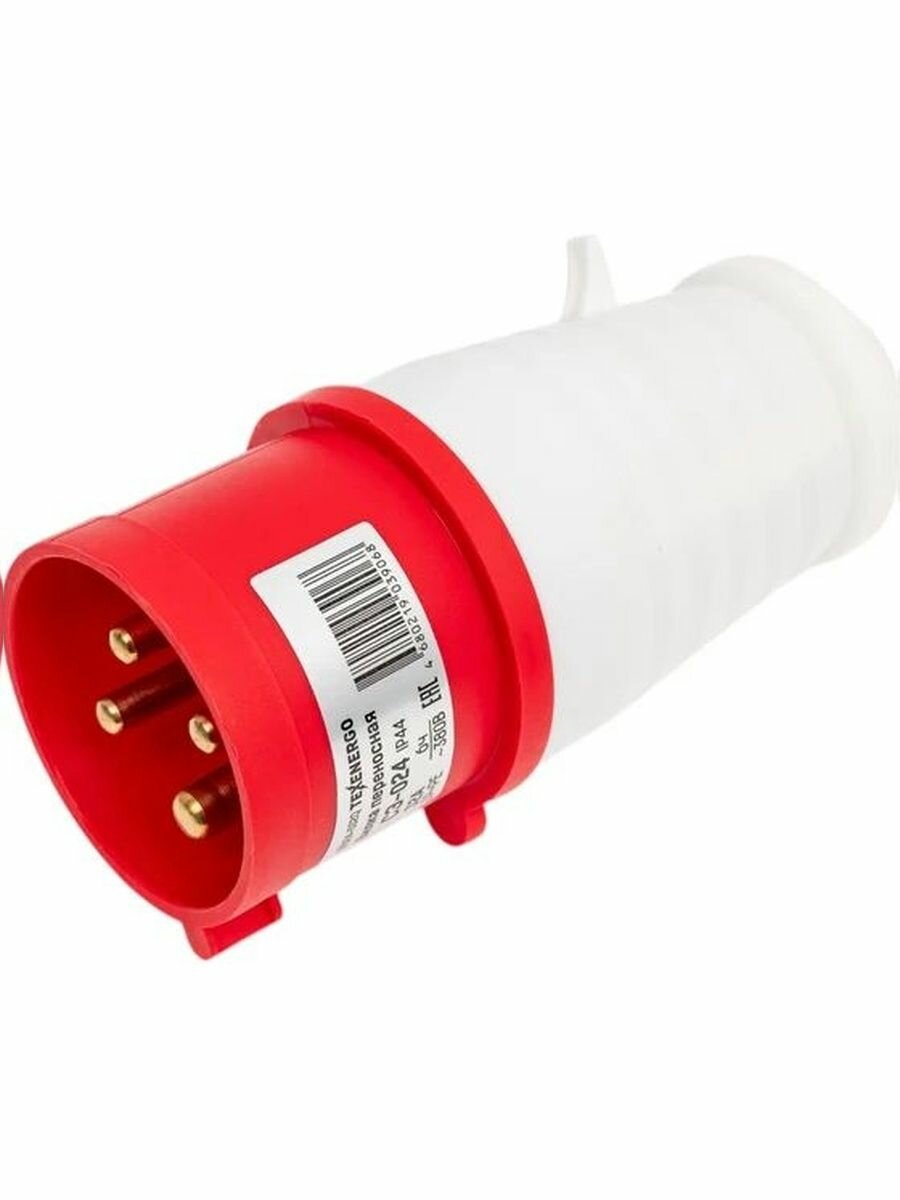 Вилка переносная на 4, 32А 380В