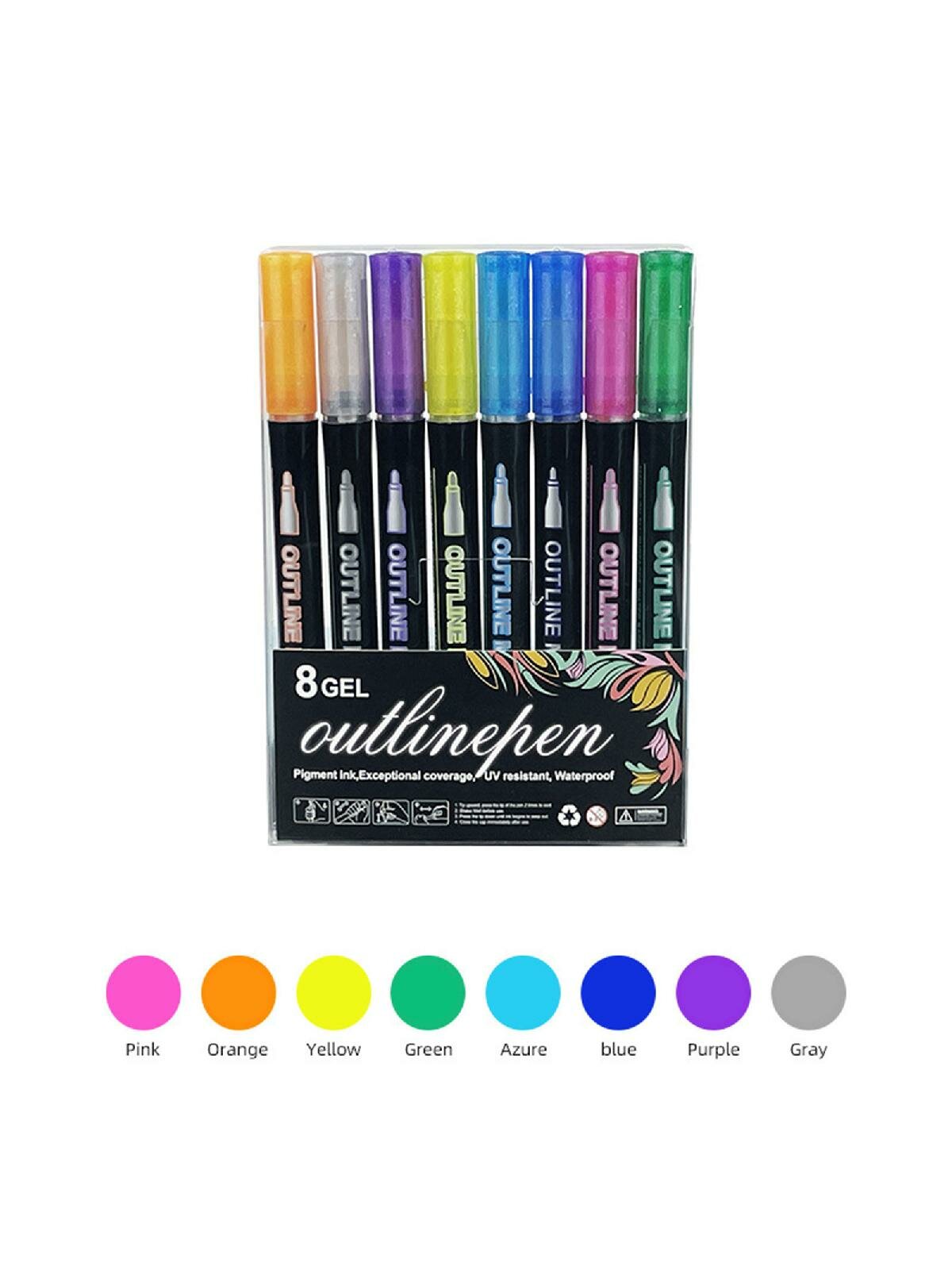 Контурные маркеры Маркерные ручки Красочная ручка для рисования открыток