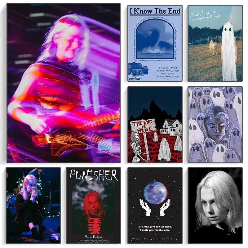 Холст "Phoebe Bridgers Stranger in the Alps", 50x70cm, Белый, Цвет: 7 — фото 1