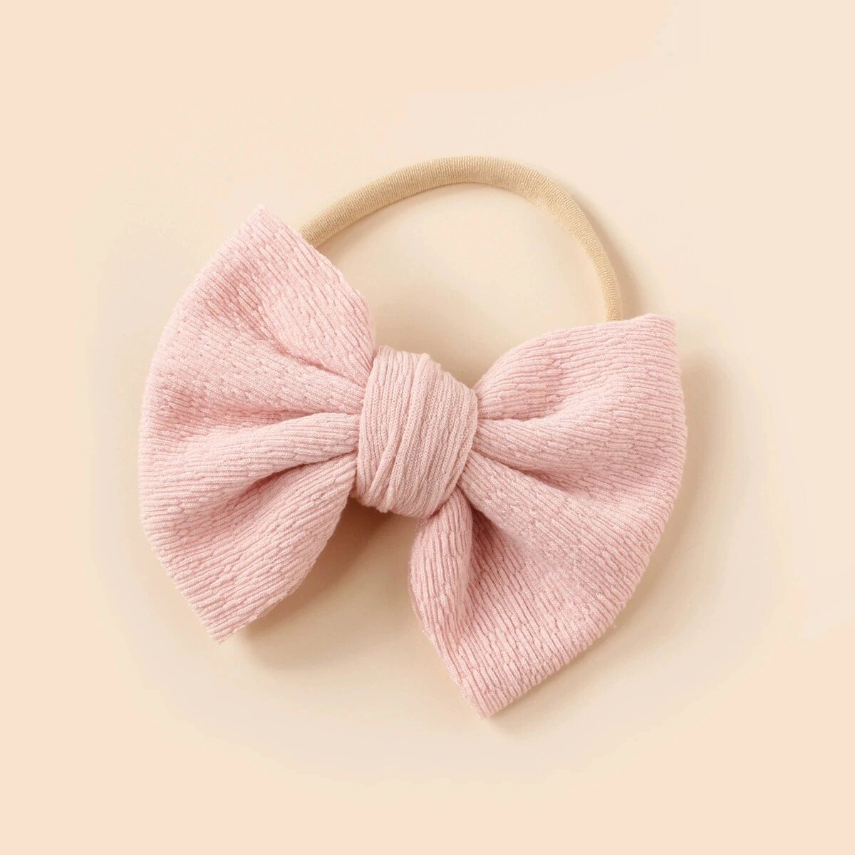 Детский ободок с бантом розовый, Color: 9