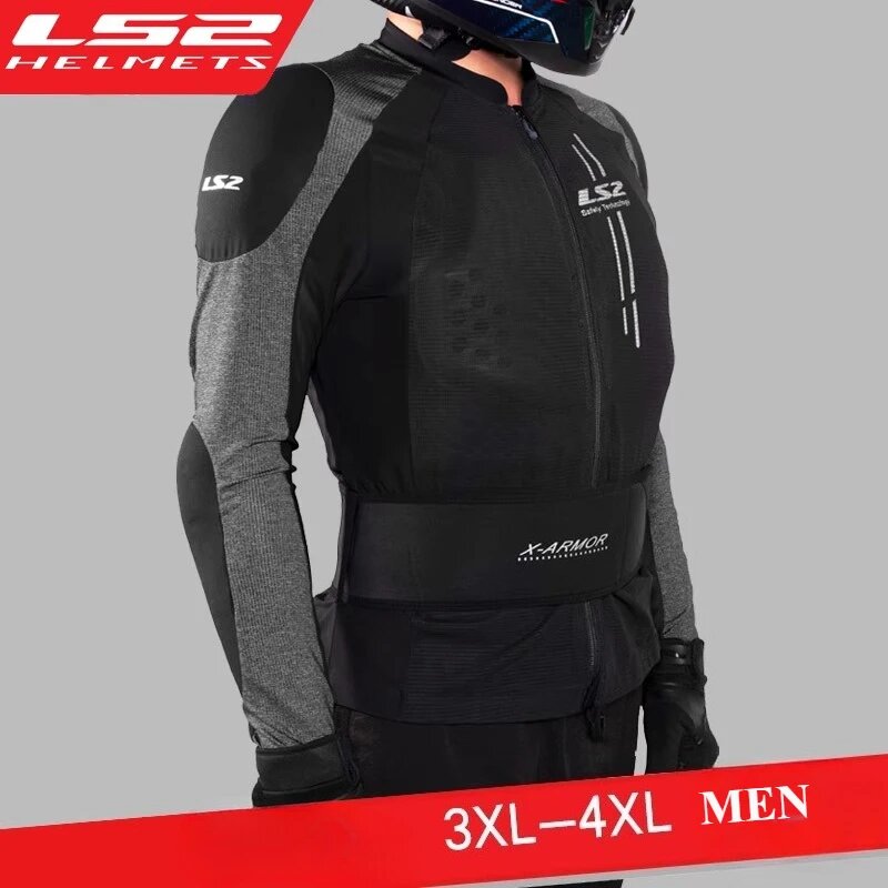 Оригинальная мотоциклетная куртка LS2 X-ARMOR MJ141, эластичное нижнее белье, защитная Men 3XL 4XL