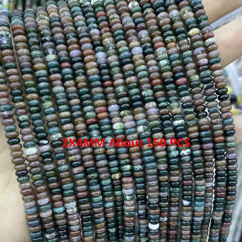 Индийские агаты, круглые бусины SYSRXLR для ювелирных изделий 2X4MM About 150 PCS