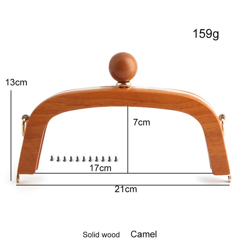Ручка для сумки из массива дерева Camel, 21х17х13см