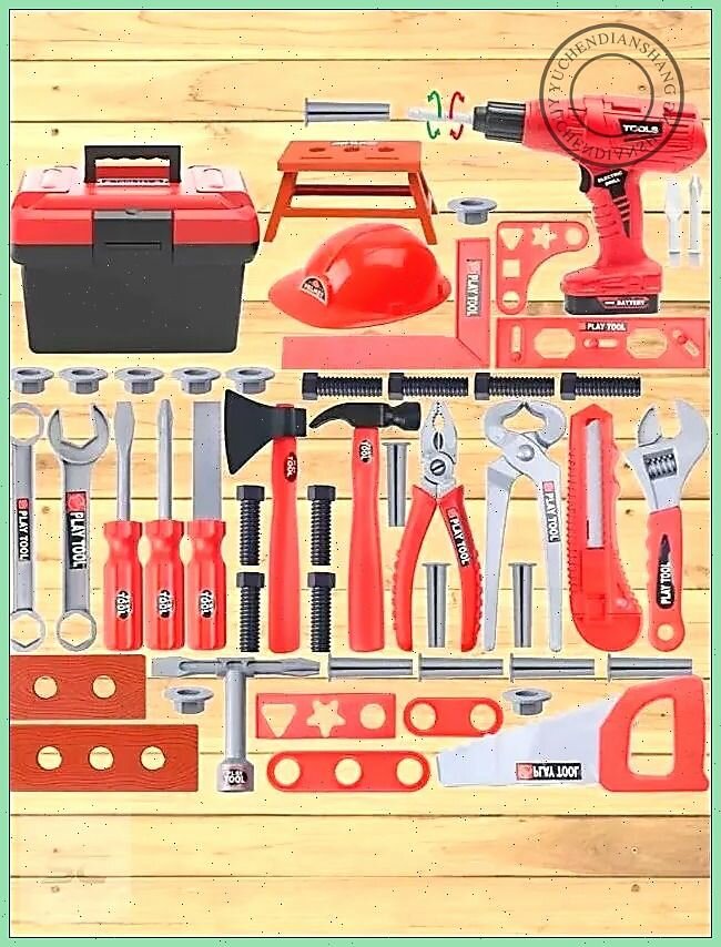 Набор детских инструментов с шуруповертом 42 в 1, (Коробка для хранения не входит в комплект)набор строителя в чемодане / Подарки на день рождения для мальчиков и девочек
