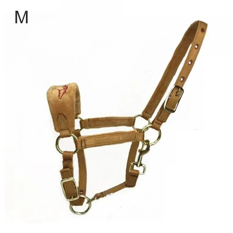 Недоуздок для лошади коричневый, полипропилен, размер M, для конного спорта