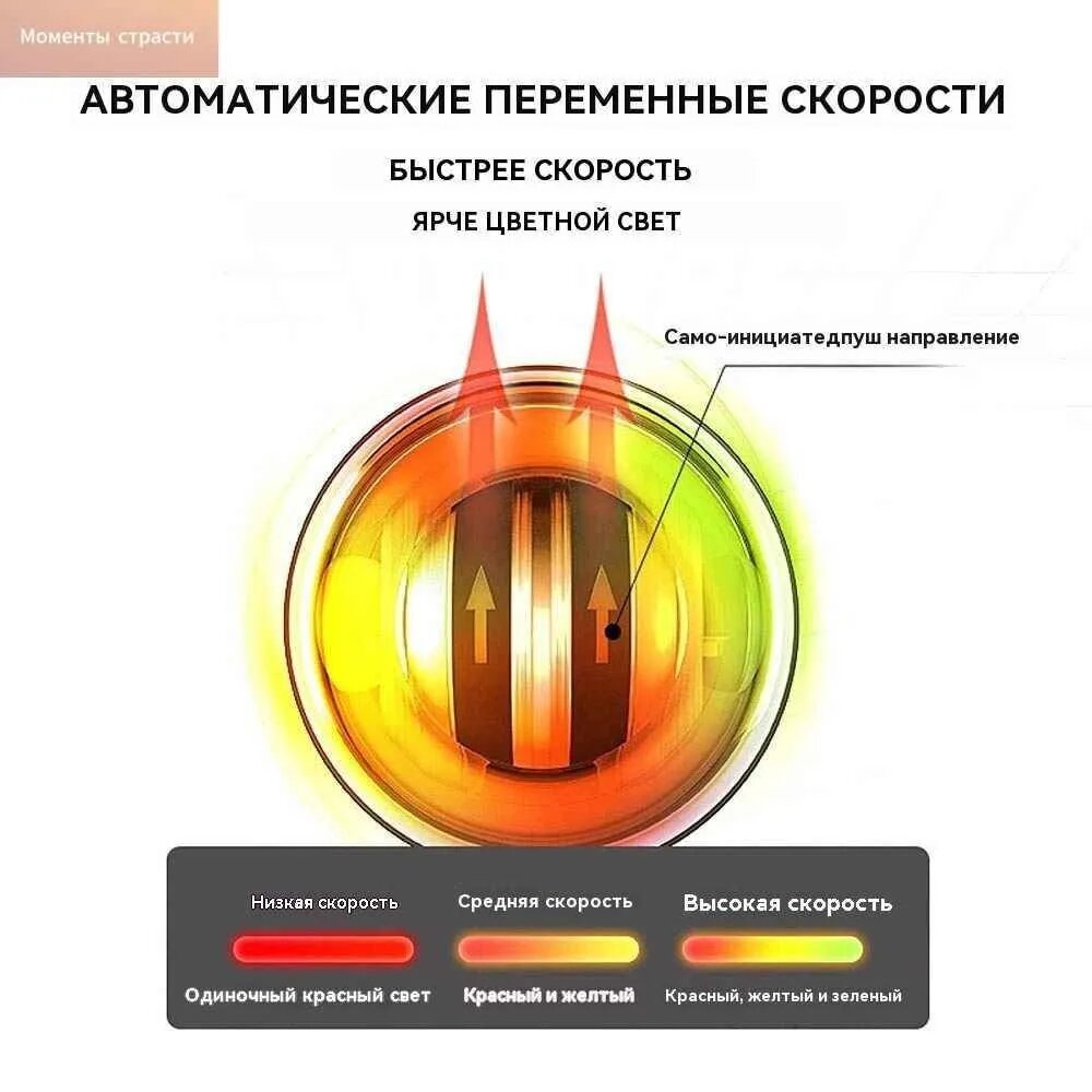 Эспандер Gyro Ball для тренировки запястья, кистевой тренажер черный, 1 шт — фото 1