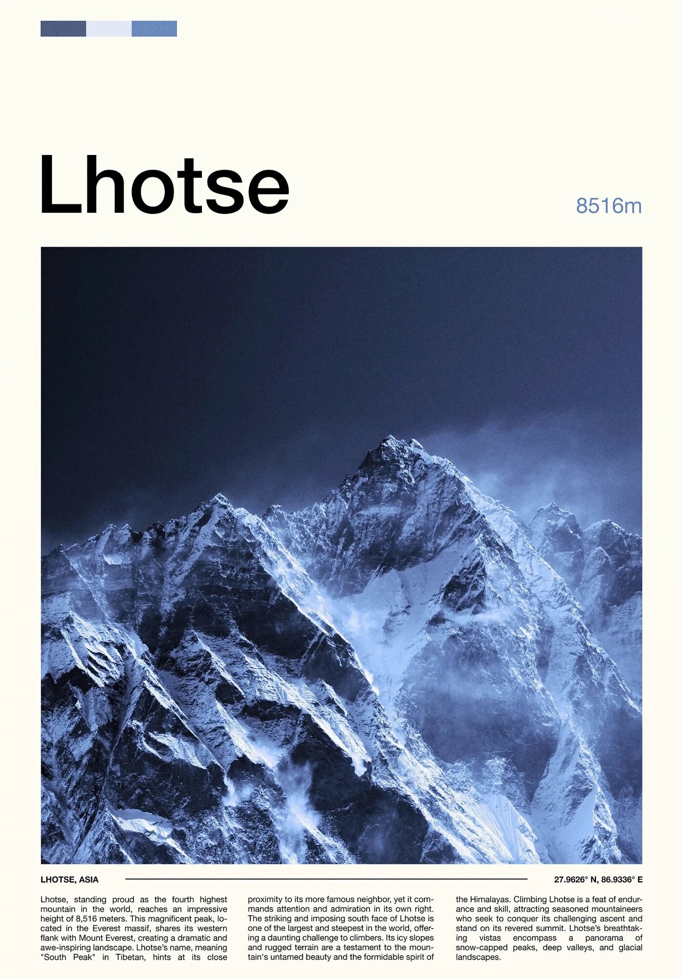 Печать на холсте "Горы реки городской лес гора Эверест гора Килиманджаро" nn-14, 20X30cm Unframed