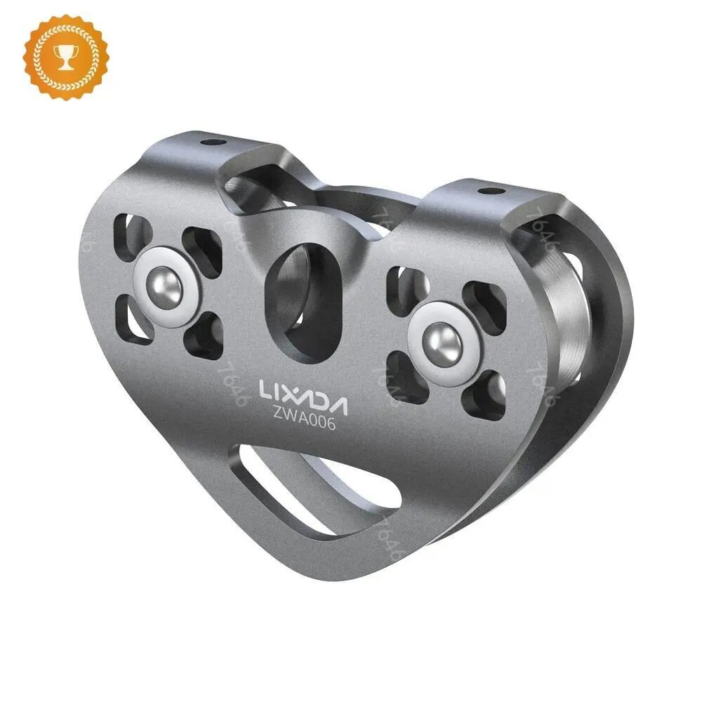 LIXDA ZWA006 Одинарный блок-ролик для альпинизма и туризма из алюминия, для тросов