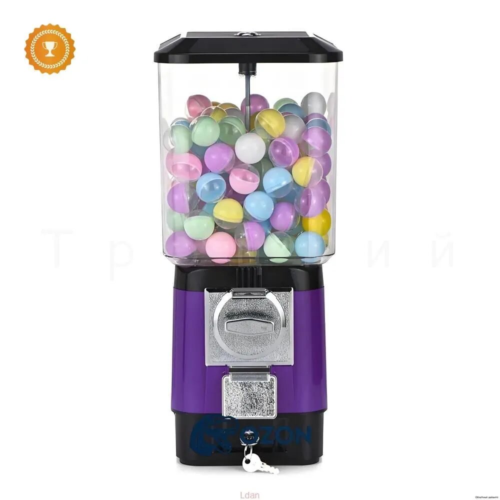 GM Вендинговый автомат для жвачек, попрыгунчиков, игрушек в капсулах и конфет/десять рублей Опционально с монетным приводом/Механический торговый вендинговый аппарат KIDS'TOP