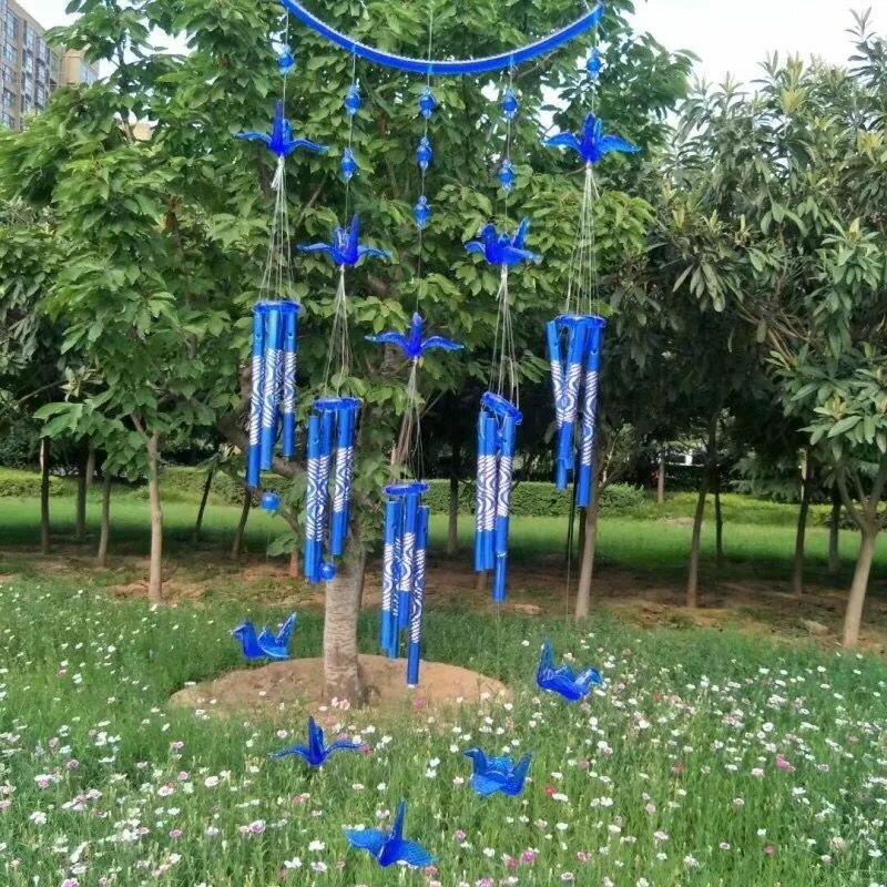 Ветряная колокольчик, подвесное украшение, подарок на день рождения для женщин, поздравительная открытка, подвеска в виде дельфина, сердца, бумажного журавля для лучшего друга или подруги