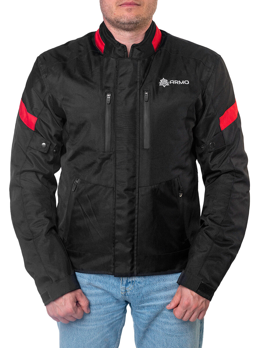 Мотокуртка ARMO Ikar black-red. M. Черный-красный