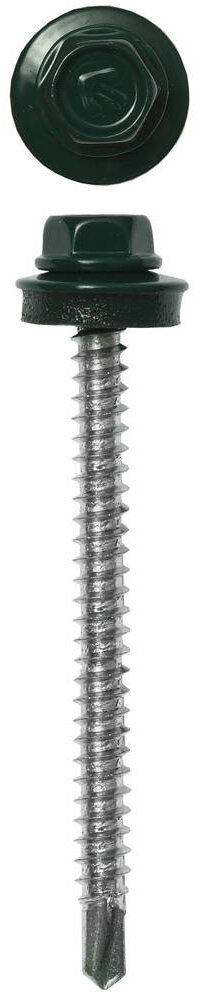 ЗУБР СКД 6005, 50 х 4.8 мм, зелёный насыщ, 1200 шт (8 кг.), кровельный саморез, Профессионал (4-300310-48-050-6005)