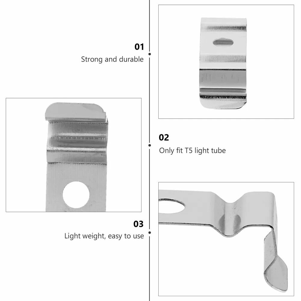 Скоба крепёжная 10ШТ стальная широкая, для светильников, профиля, освещения, лампы, клипса металлическая