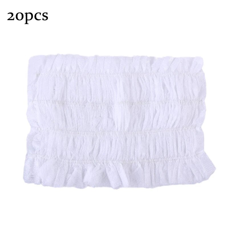 Белые одноразовые повязки для волос 20 pcs