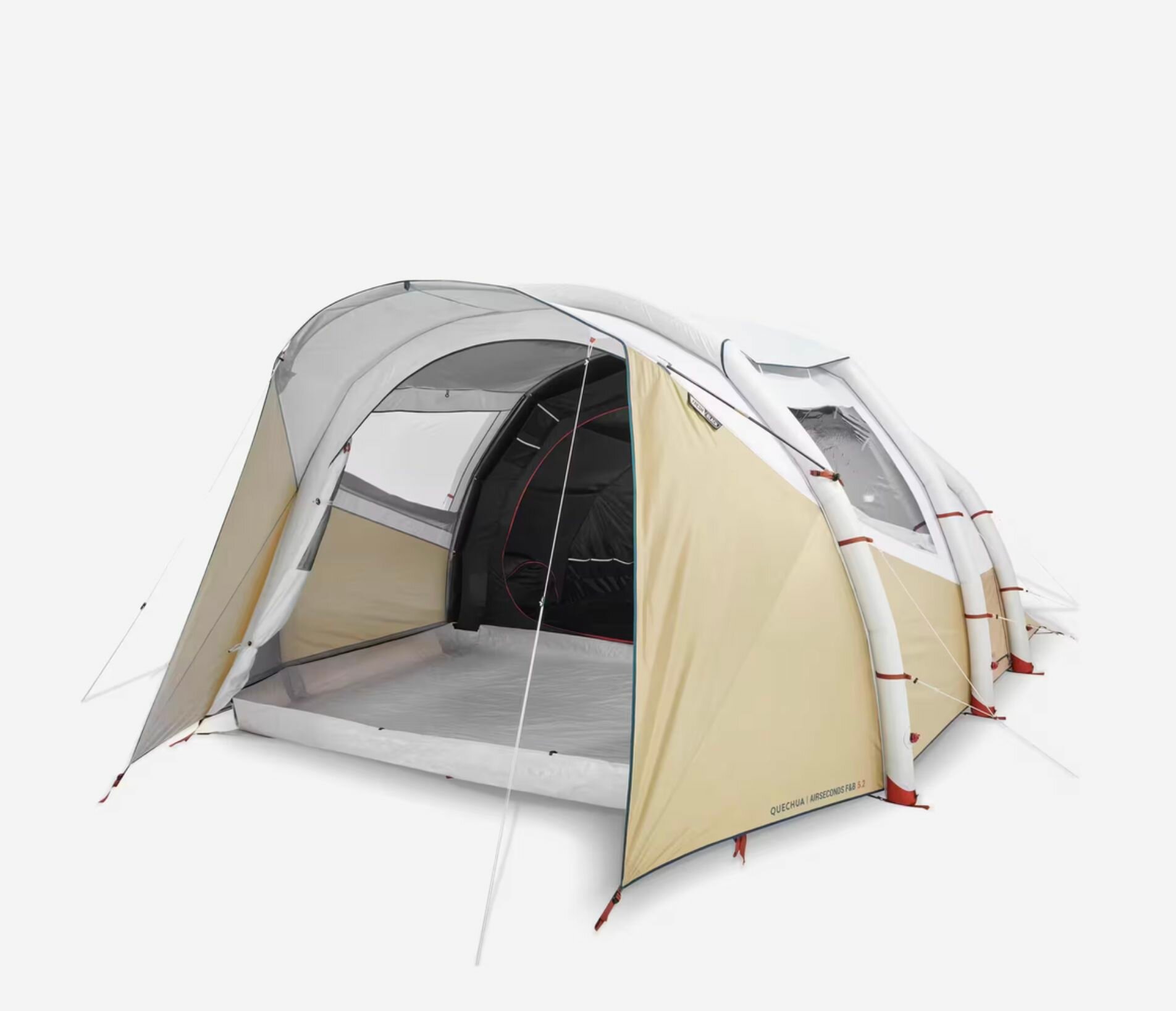 Надувная палатка для кемпинга Quechua Air Seconds 5.2 F&B, 5-местная, 2-комнатная