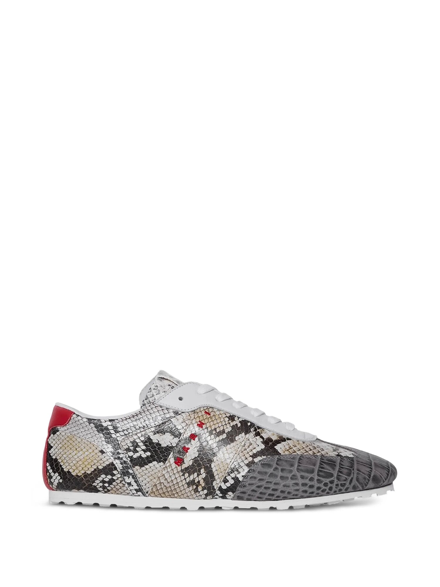 Кроссовки Lace-up animal-print sneakers