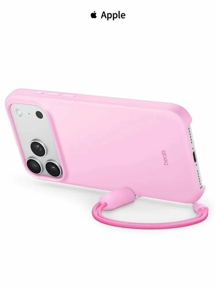 Чехол с подставкой Apple Beats для iPhone 17 Pro Max, розовый