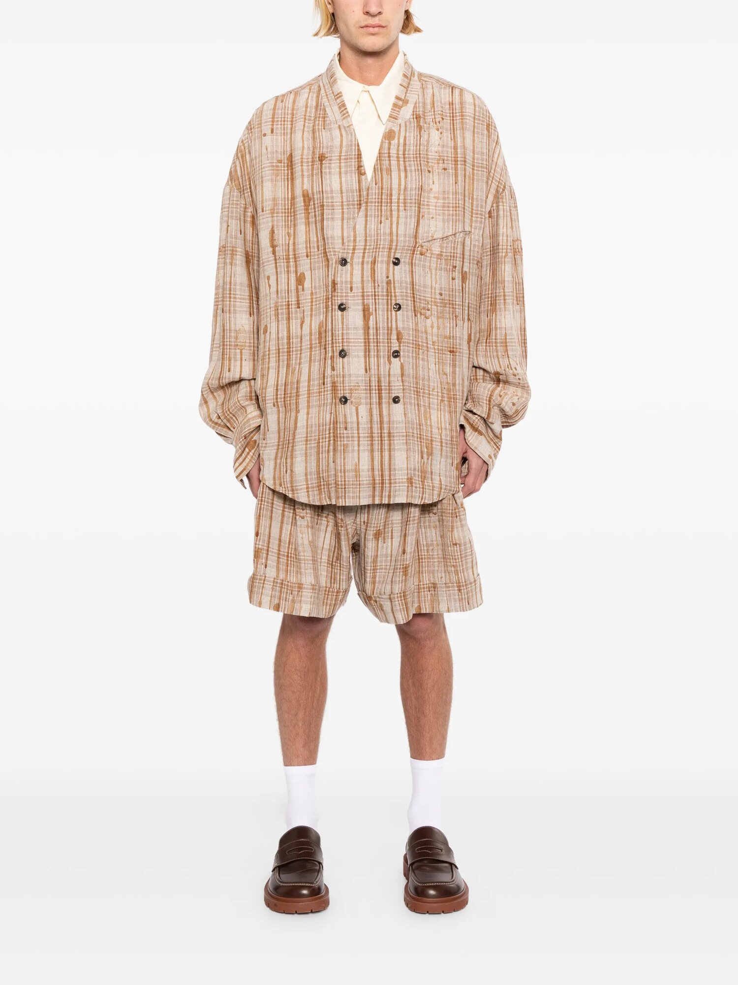 Шорты Ziggy Chen Plaid shorts, размер 46, разноцветный — фото 1