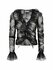 Блуза Blumarine Ruffled net blouse, размер 42, black / black