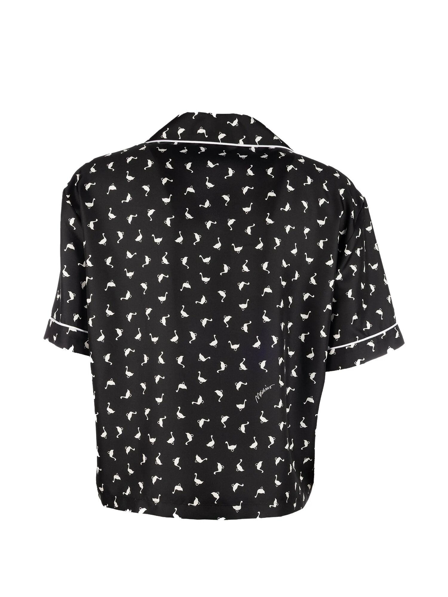 Рубашка MOSCHINO Goose-print piped shirt, размер 44 — фото 1