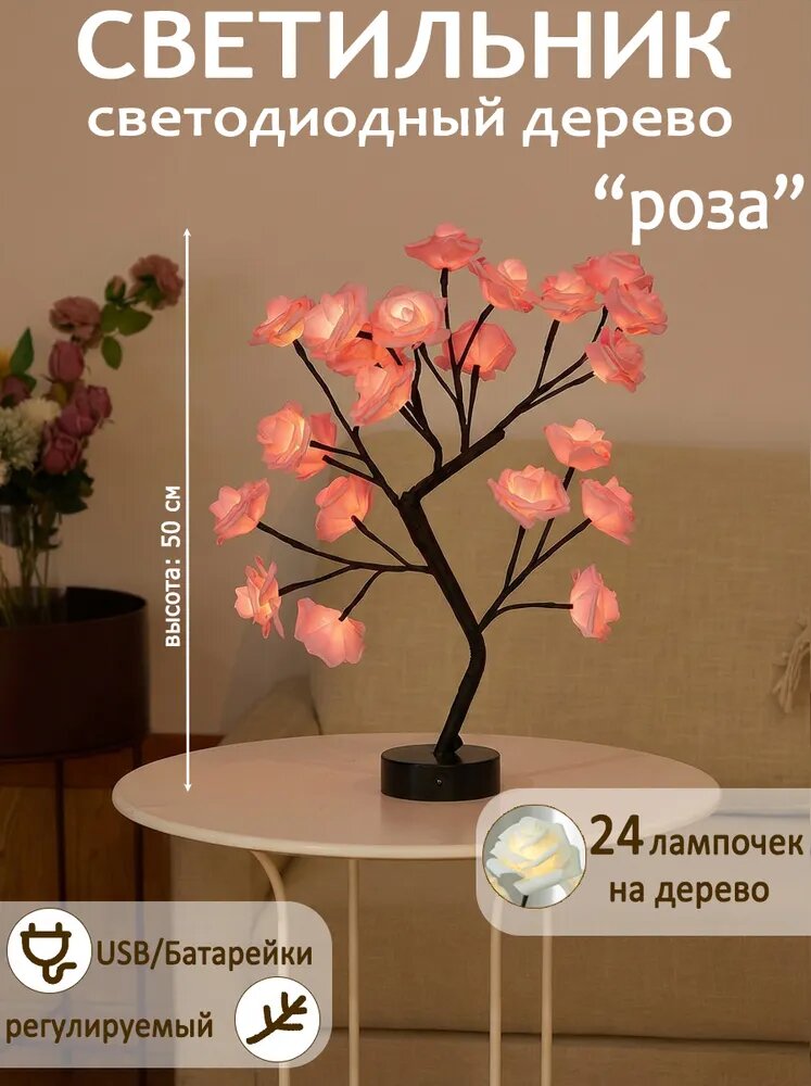 Светодиодная настольная лампа с питанием от аккумулятора /USB, сделай САМ светодиодное дерево