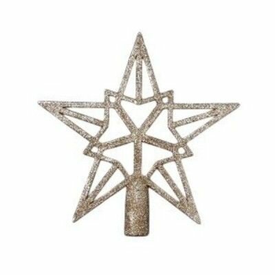 Наконечник для елки Зимнее волшебство звезда, размер 20 см, цвет золото