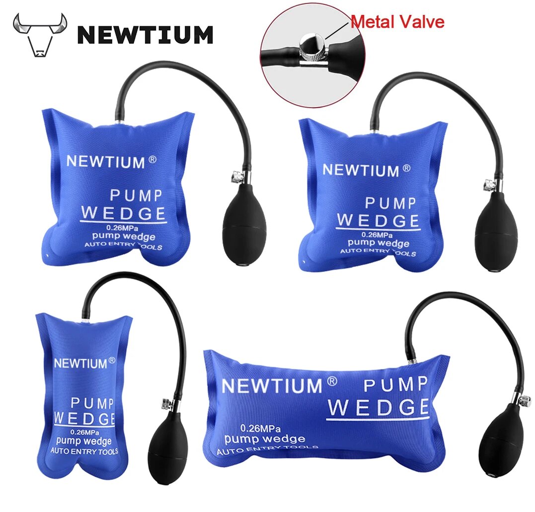 Надувной клин-подушка NEWTIUM для дверей и окон, синий