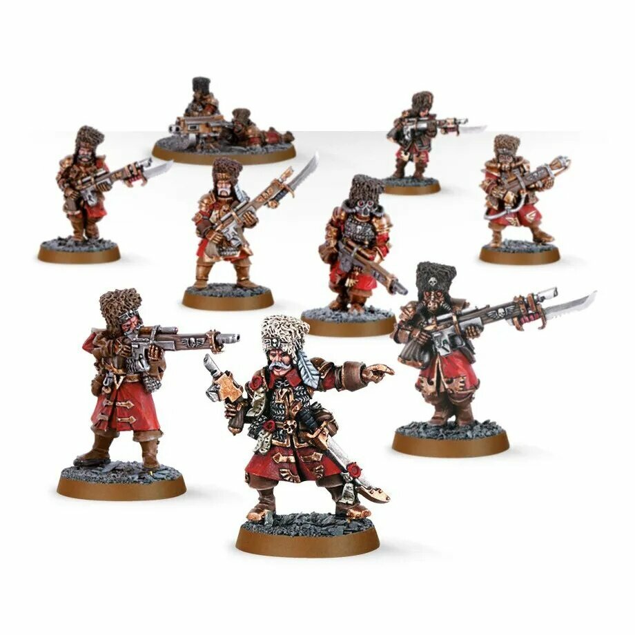Отряд Востроянских Первенцев Астра Милитарум (Смола, Литье) / Astra Militarum Vostroyan Firstborn Squad (Resin, Cast)