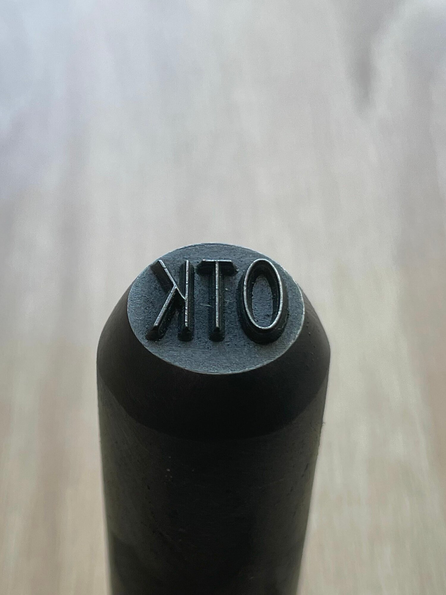 Ударное клеймо (ОТК) по металлу.