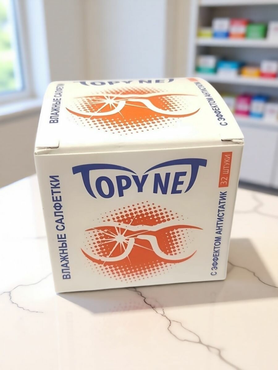 Влажные салфетки с эффектом антистатик Topynet (32шт)