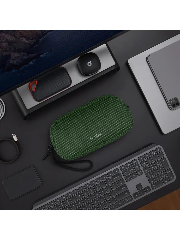 Tomtoc Органайзер для сумок и рюкзаков Зеленый в клетку Travel Light-T12 S — фото 1