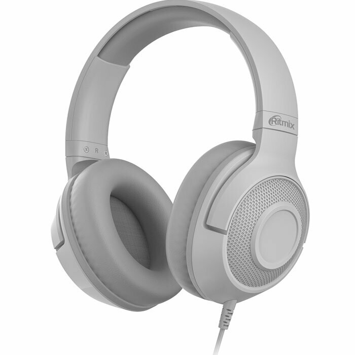 Наушники Ritmix RH-544TV RC полноразмерные - 5м c регуляторм громкости , серые