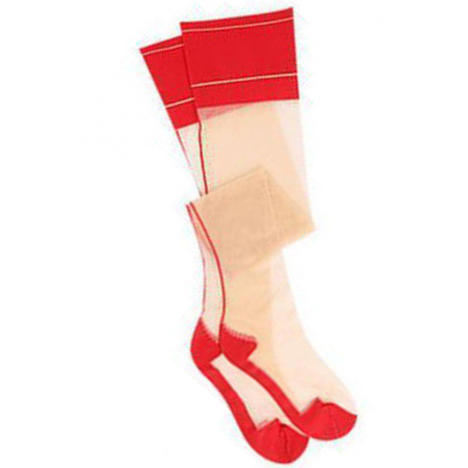 Женские чулки с контрастным верхом на кубинском каблуке и задним швом облегающие до бедра