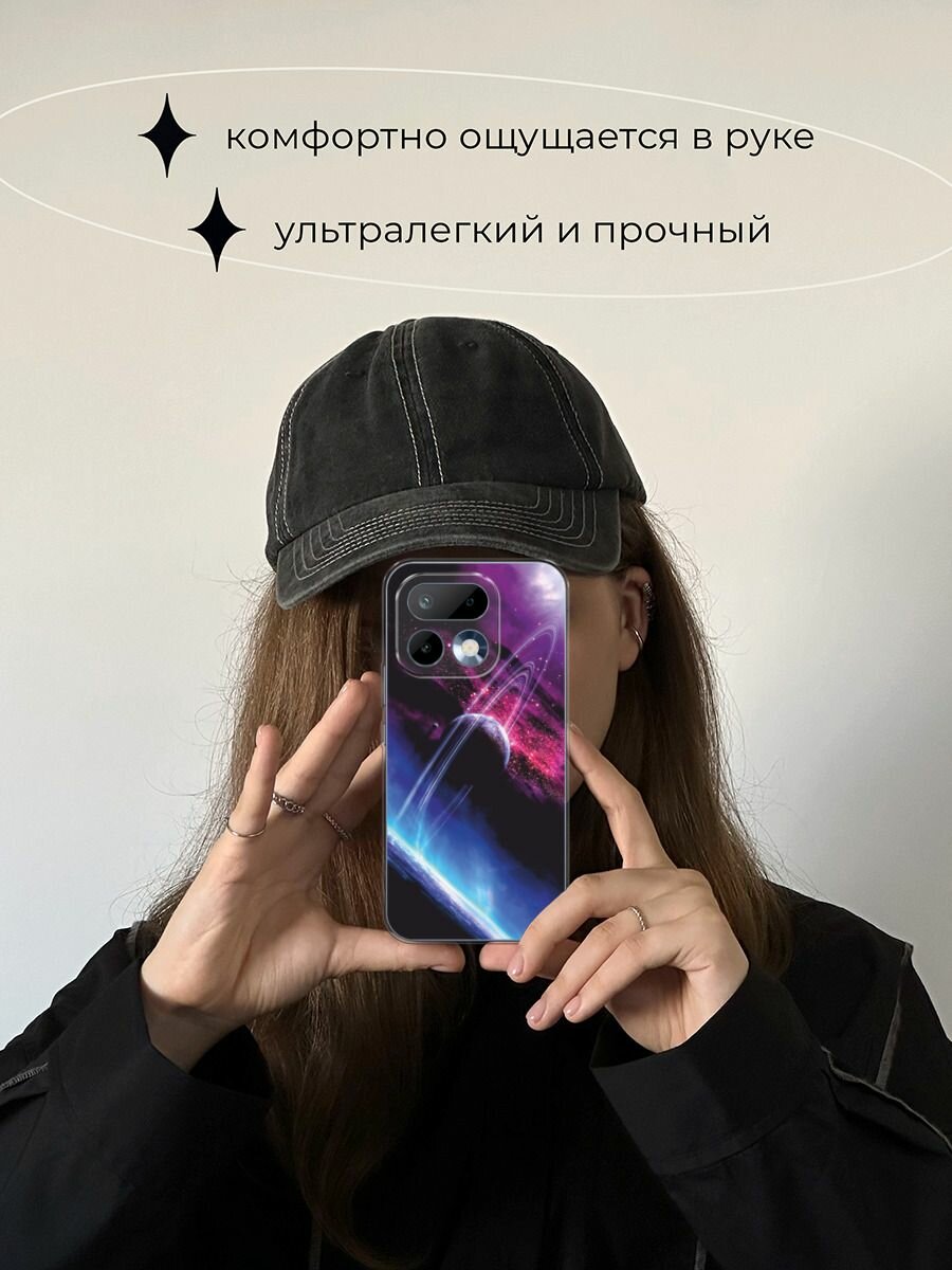 Силиконовый чехол на Realme 16 Pro / Реалме 16 Про с принтом Космос 17 — фото 1