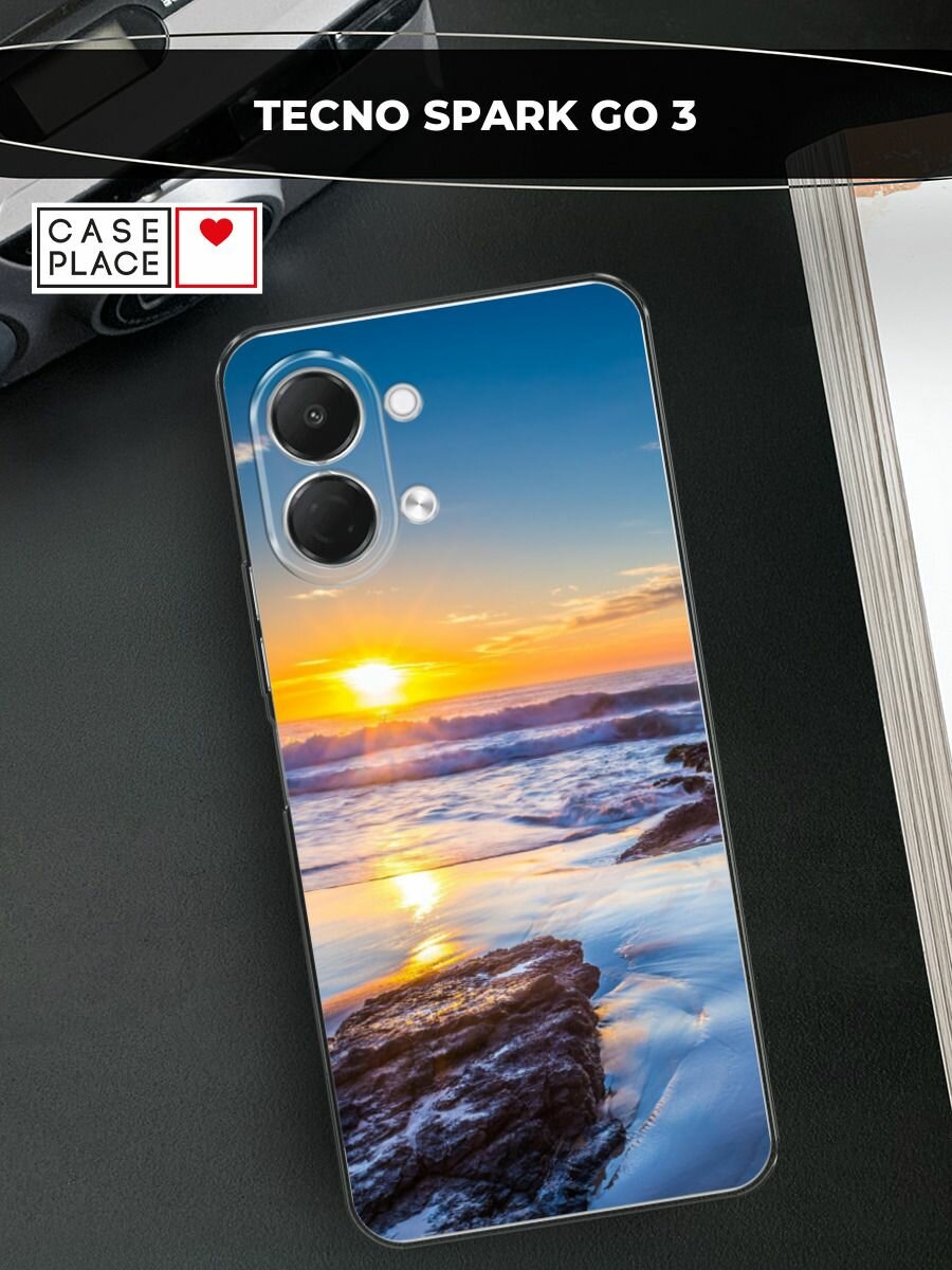 Чехол на Tecno Spark Go 3 / Текно Спарк Го 3 с принтом Восход 6