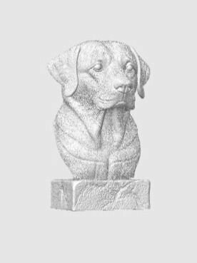 Эксклюзив! Бюст Лабрадора (10см, белый матовый) - Верный друг, подарок, талисман