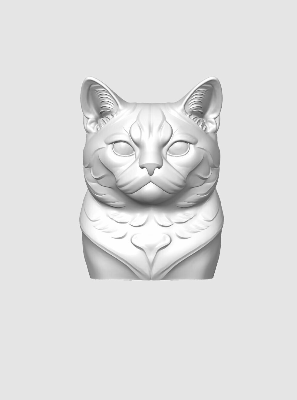 Эксклюзив! Статуэтка кошки - Американская короткошерстная (10 см, белый матовый) - Милый друг, подарок, талисман