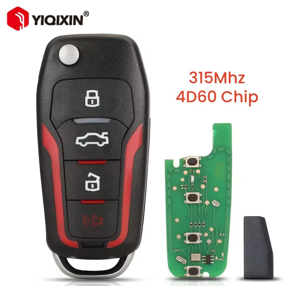 Ключ 315MHz 4D60 Chip для Ford, HU101 Blade