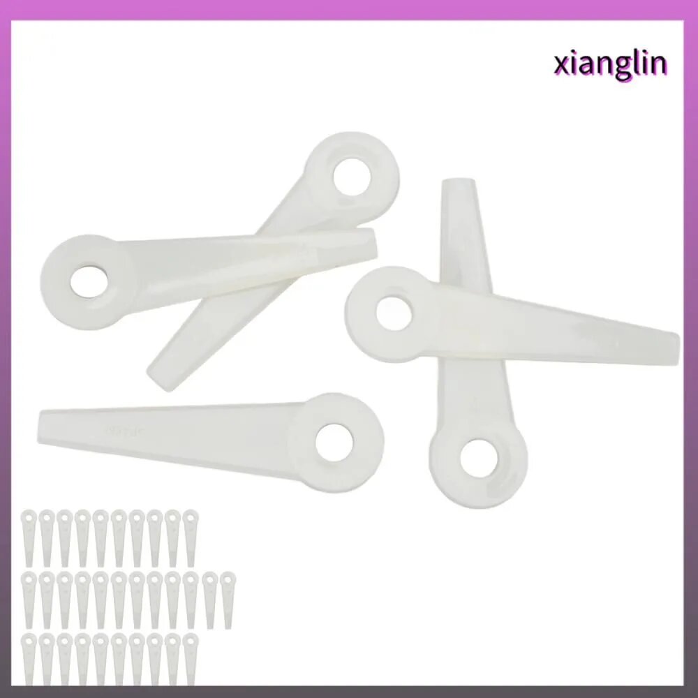 Пластиковые лезвия косилки для травы, комплект ножей для газонокосилки, пластик, красные, 40шт.