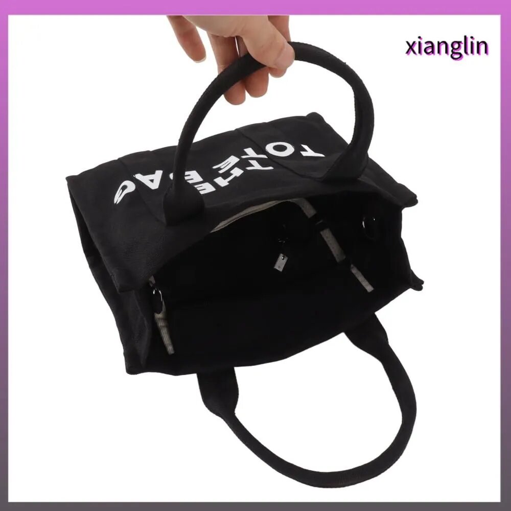 Черная сумка для хранения из холста, 1 шт. Сумка для переноски