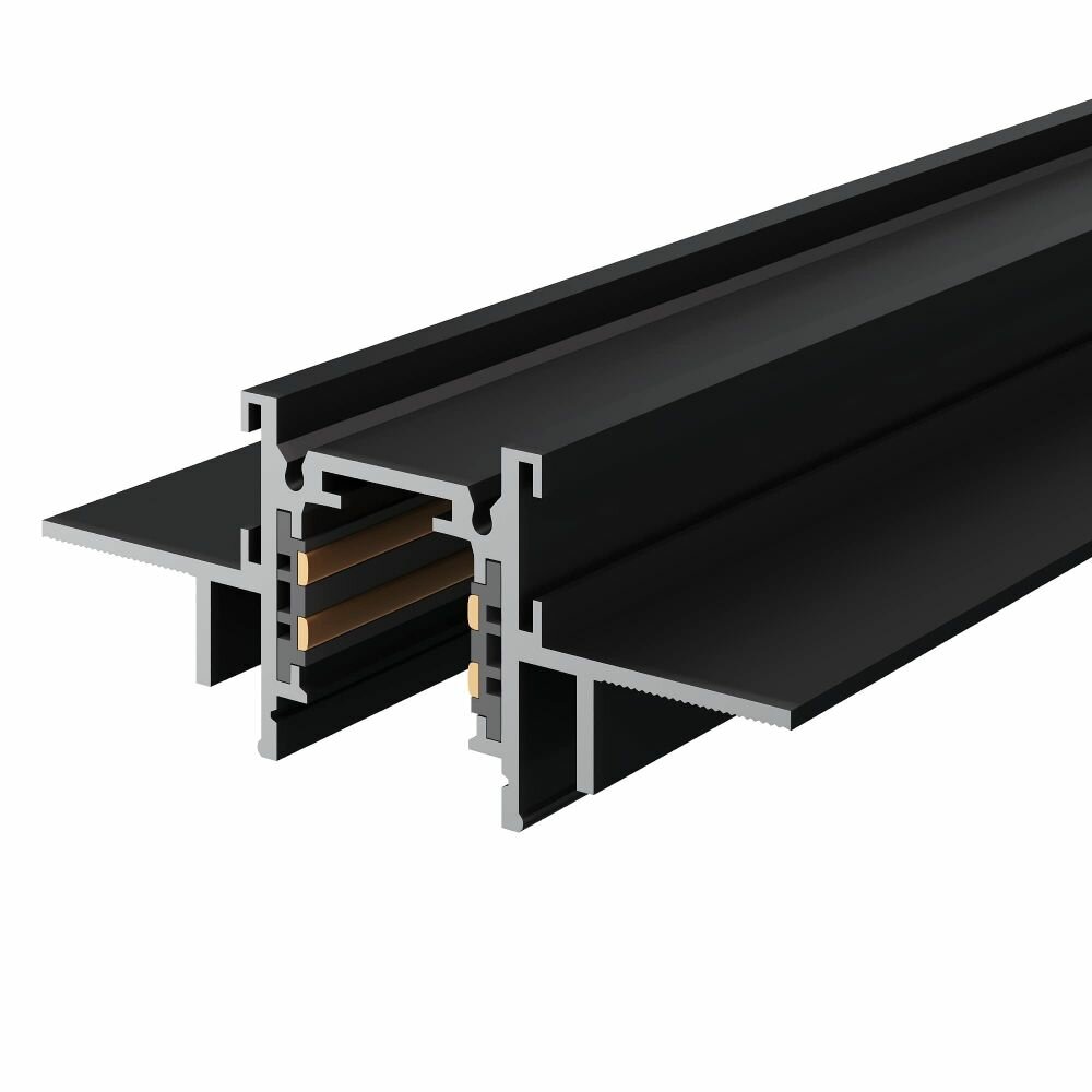 ST1004.439.12 ST-Luce Шинопровод магнитный встраиваемый под ГКЛ 12мм Черный L3000мм(заглушки в комп).