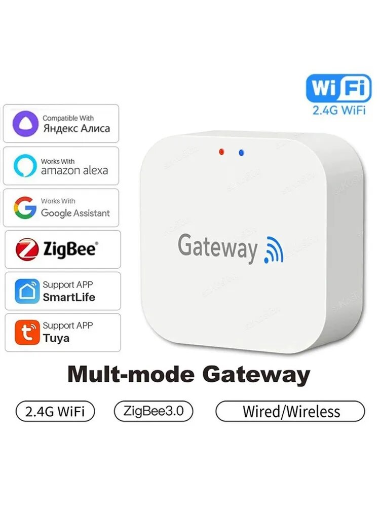Шлюз Tuya ZigBee, многорежимный сетевой хаб с поддержкой Bluetooth, Alexa, Google Home, Tuya
