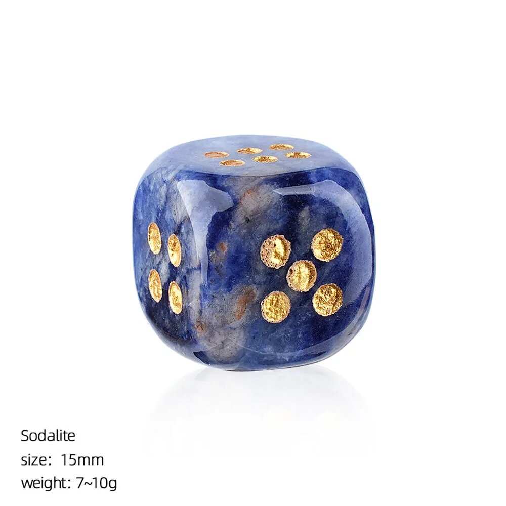 Кубики из камня для игр 15x15 мм Sodalite
