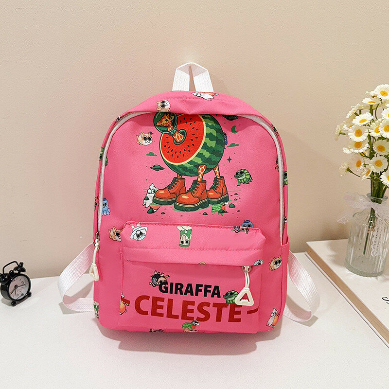 Tungtung sahur kids easytocarry nylon backpack с милым мультяшным принтом для школы и прогулок стиль с