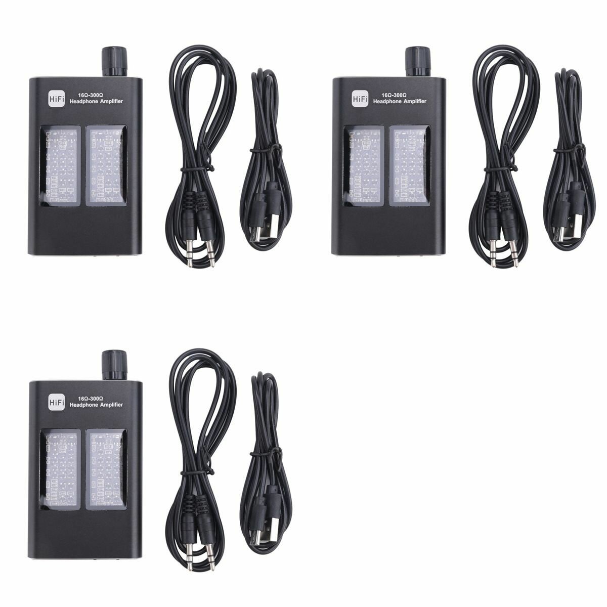 3-кратный усилитель для наушников класса А, 16-300 Ом, с разъемом 3,5 мм и функцией AUX, портативный, регулируемый.